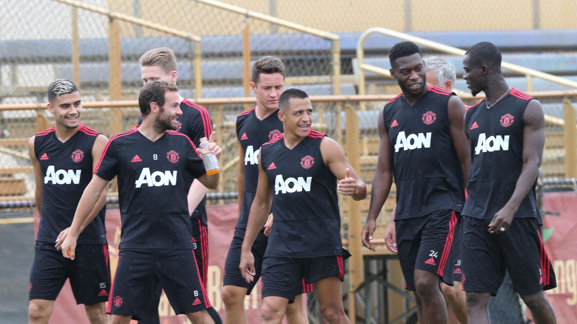 United player work in Miami heat on first day of training | Manchester ...