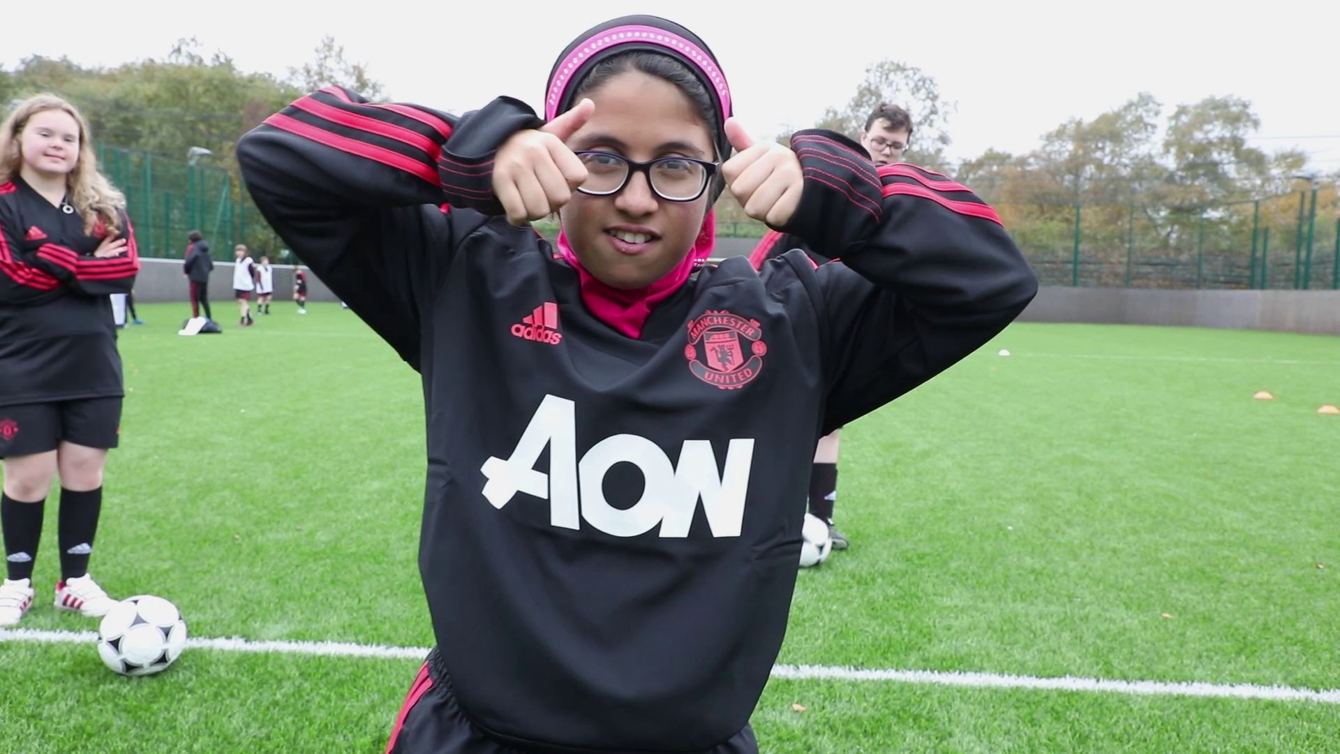 Disability Counts participants take penalties | Manchester United