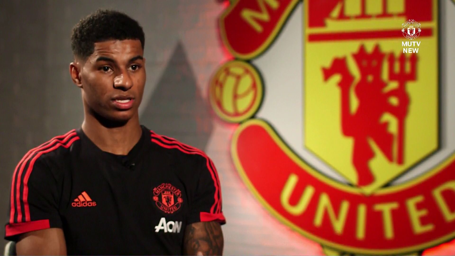 Marcus Rashford interview before Liverpool v United at Anfield on 16 ...