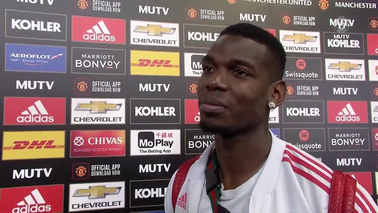 Paul Pogba MUTV post match interview after Man Utd 2 West Ham 1 ...