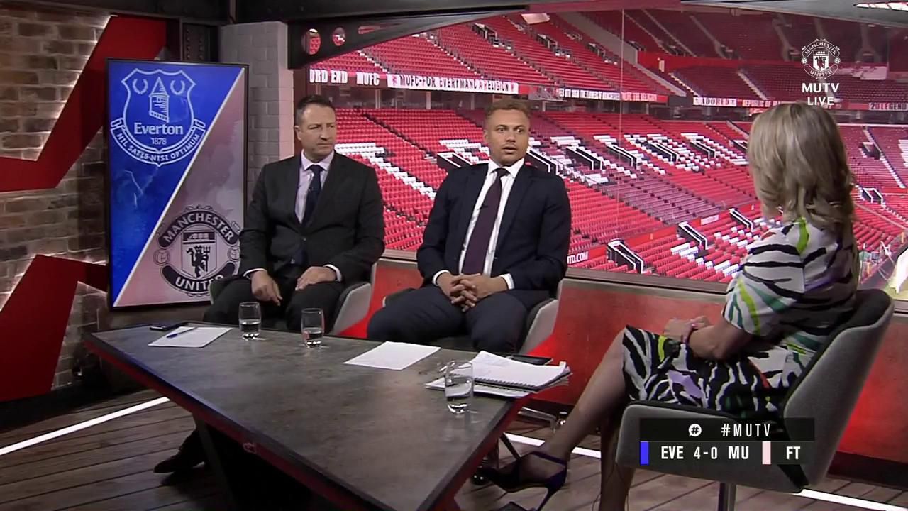 Wes Brown and Lee Martin post match MUTV analysis after Everton 4 Man ...