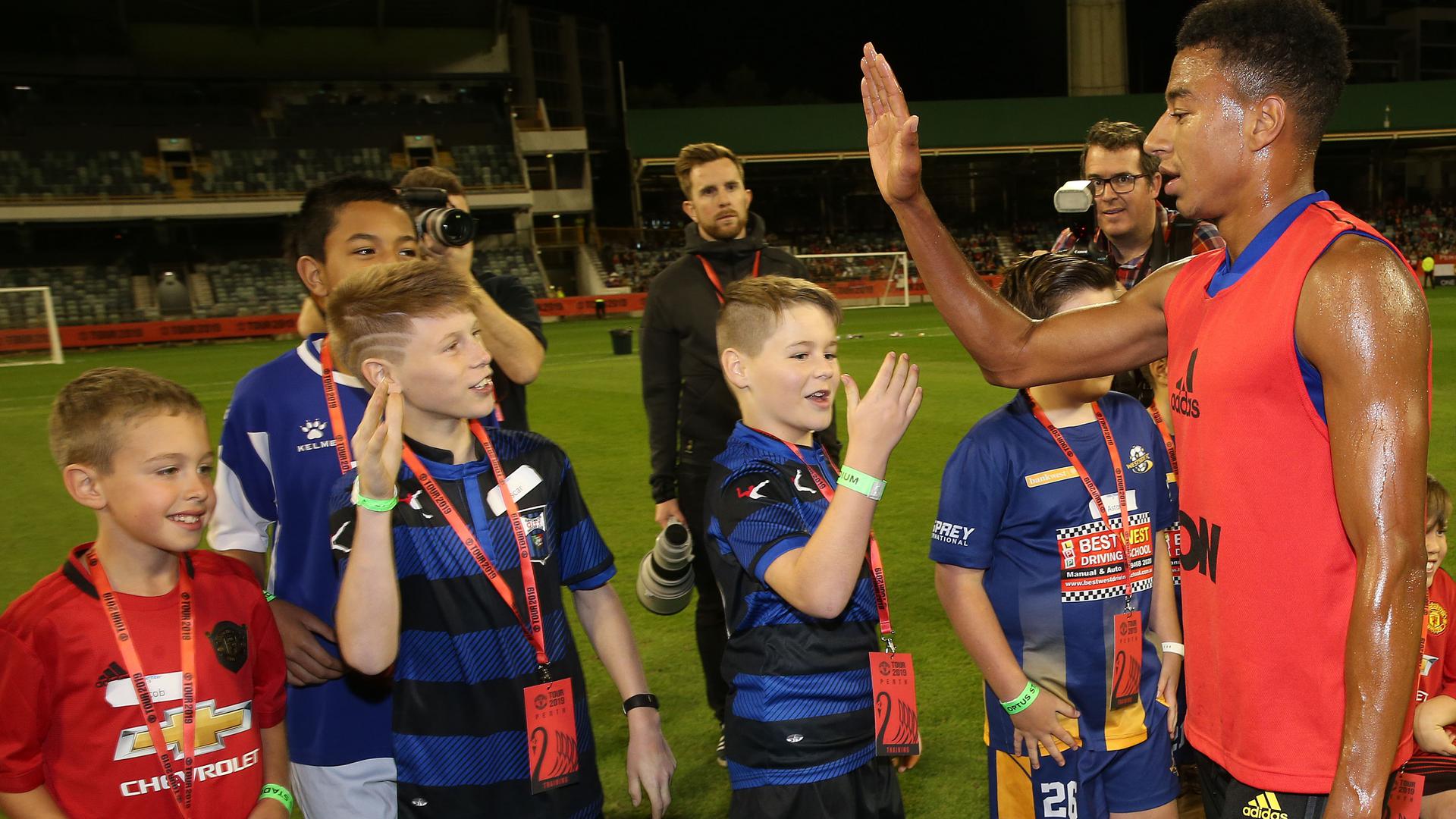 Revealing the funds raised by Manchester United Foundation in Perth on ...