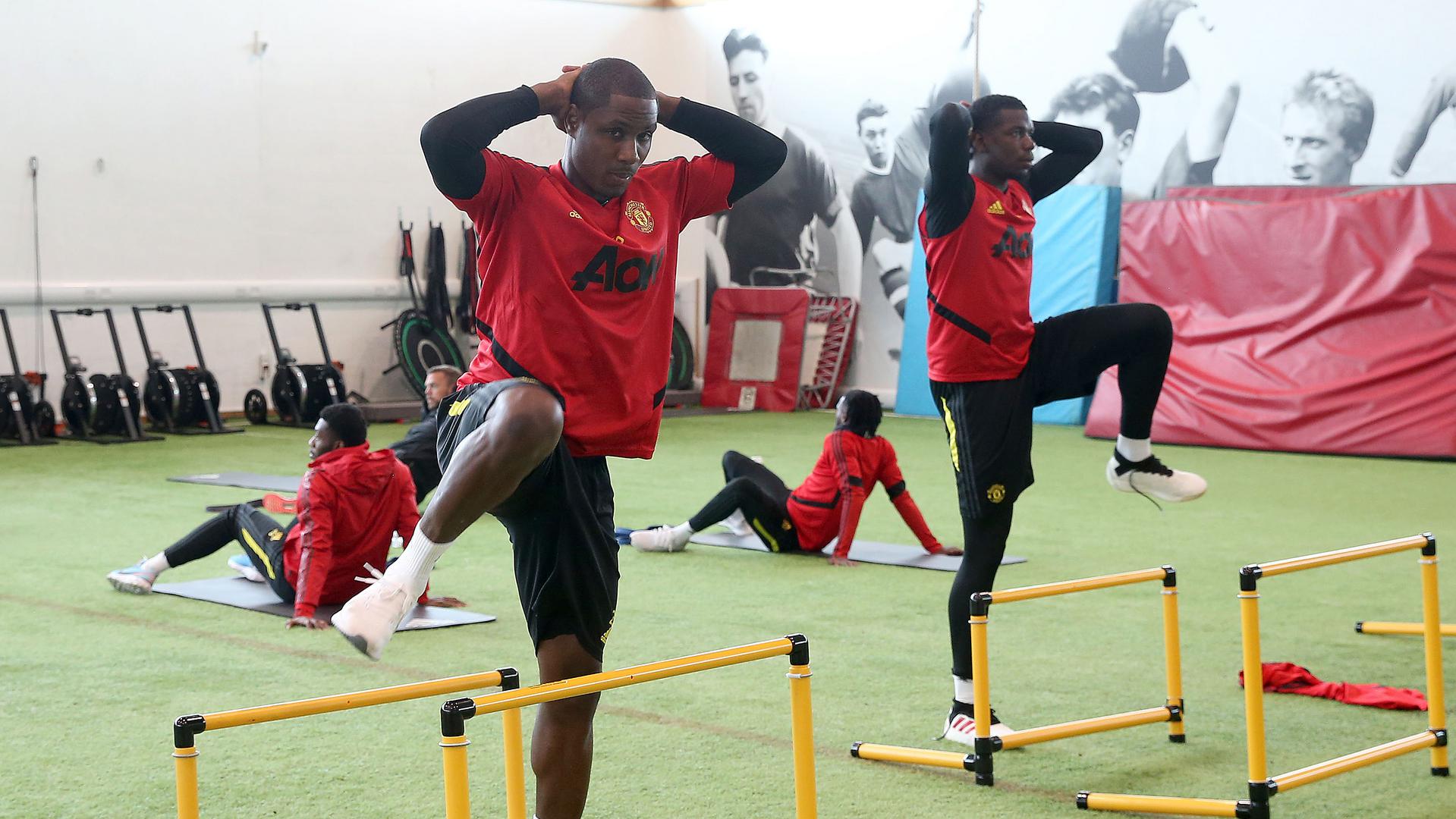 Man United players train at Aon Training Complex on 4 June 2020 ...