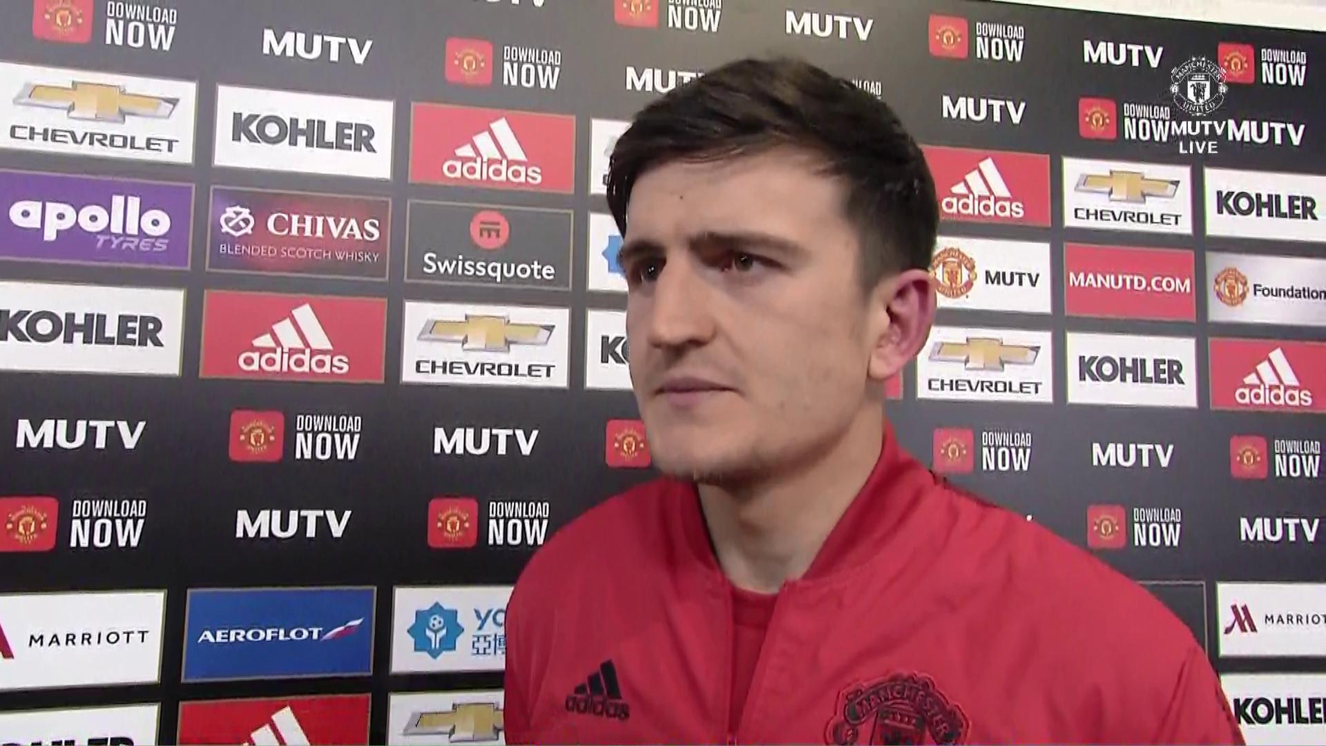 Harry Maguire interview after Man Utd 2 Aston Villa 2 at Old Trafford ...