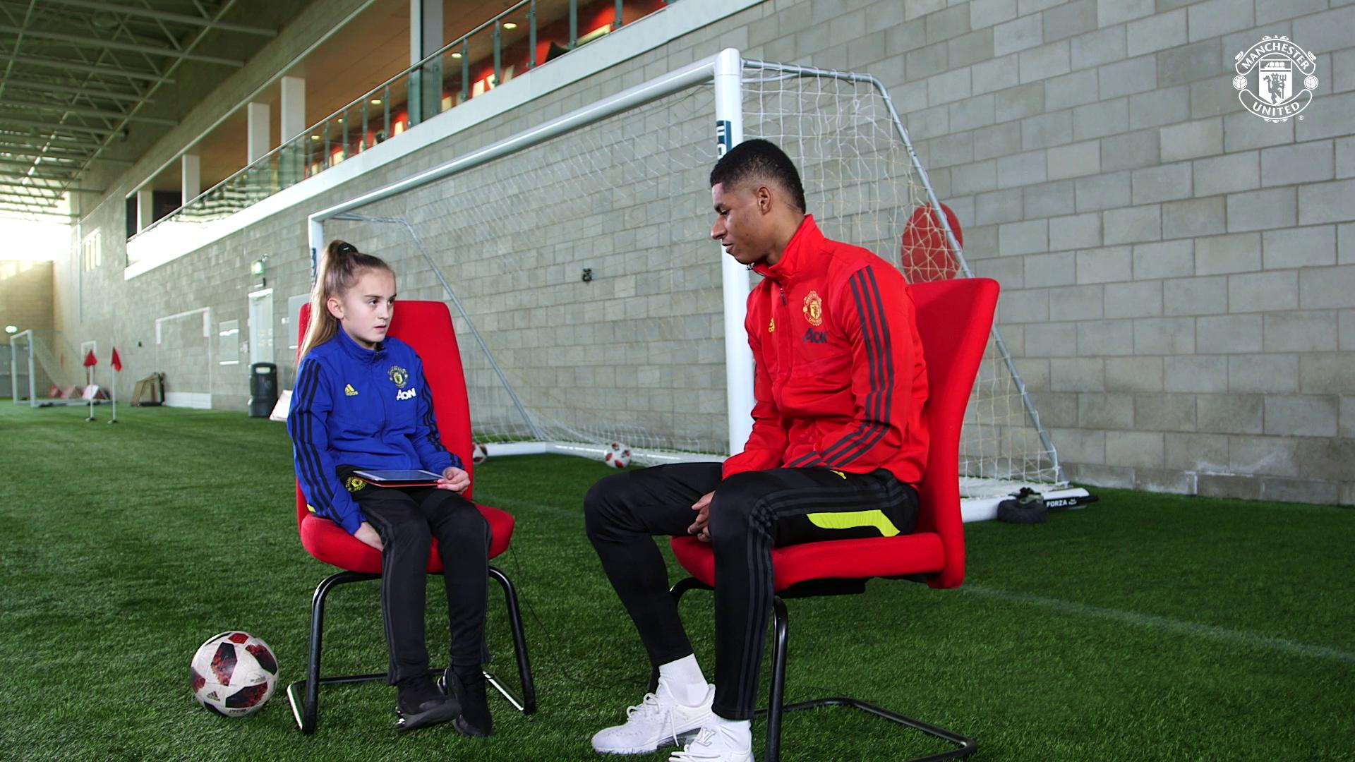 Marcus Rashford answers questions from MU Foundation child | Manchester ...