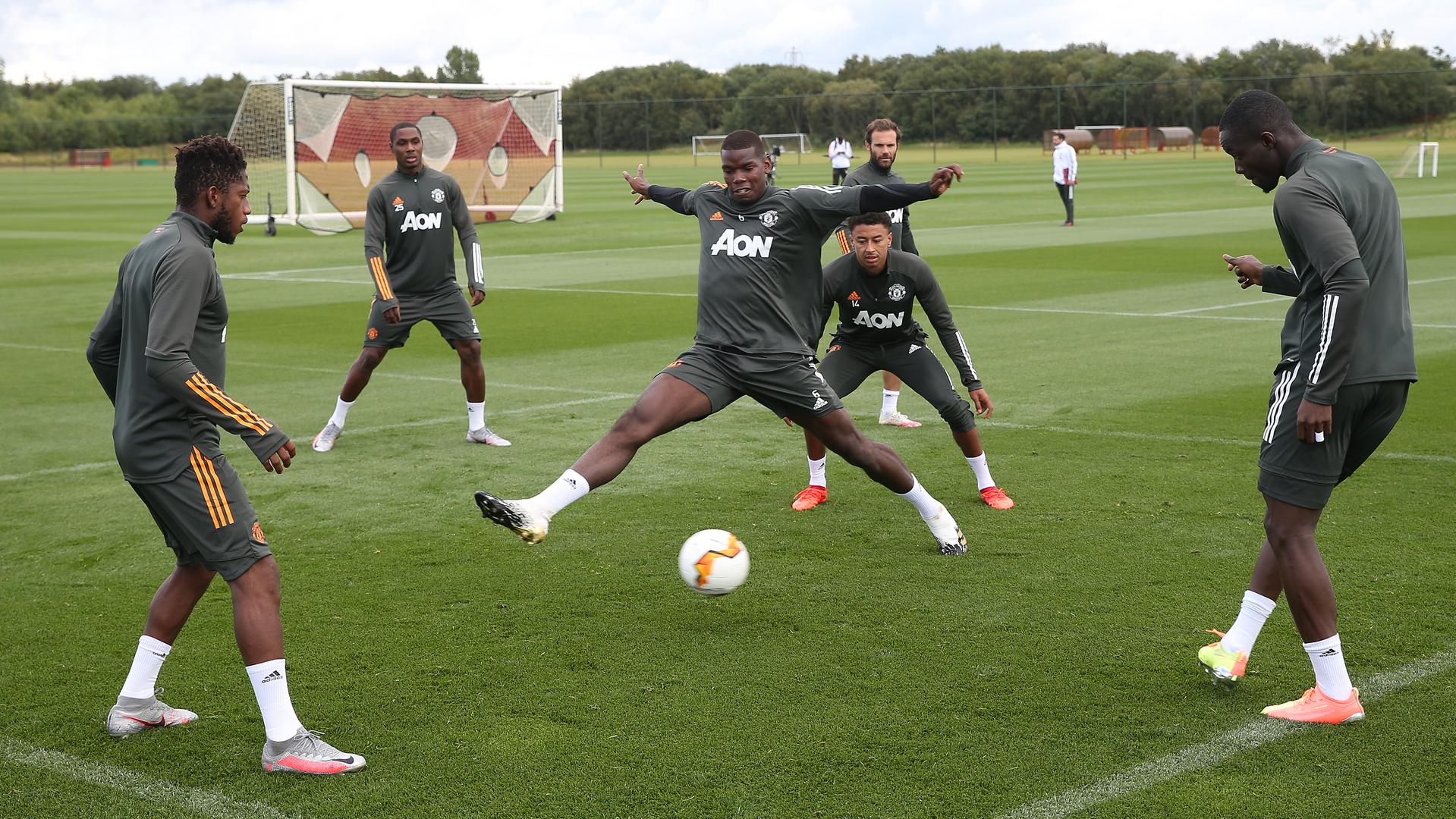 First team train at the Aon Training Complex on 3 August 2020 ...
