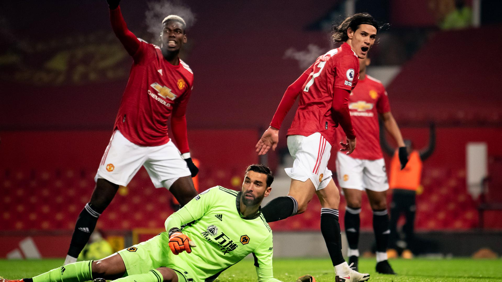 Disallowed goal by Edinson Cavani versus Wolves 29 Dec | Manchester United