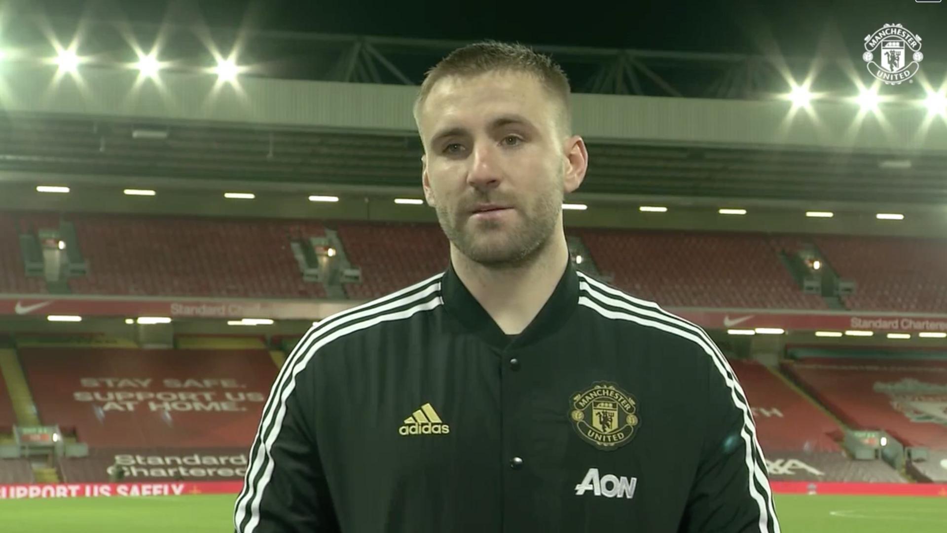 Luke Shaw interview after Liverpool 0 Man Utd 0 Premier League 17 ...