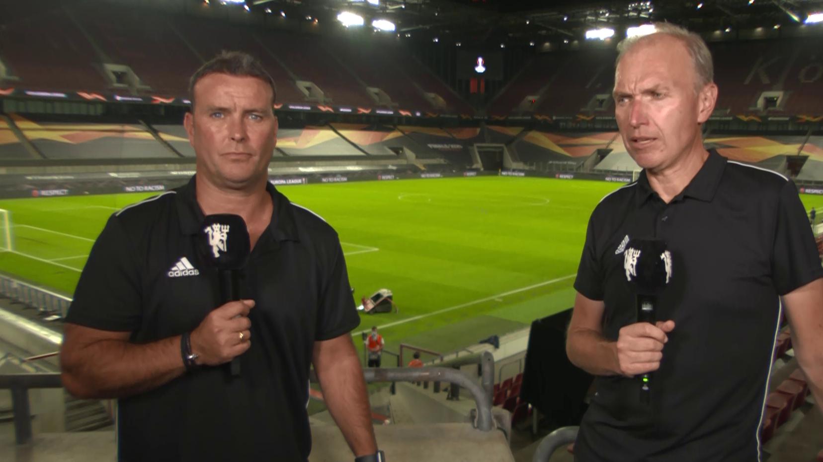 Stewart Gardner and Ben Thornley post match Man Utd v Sevilla ...