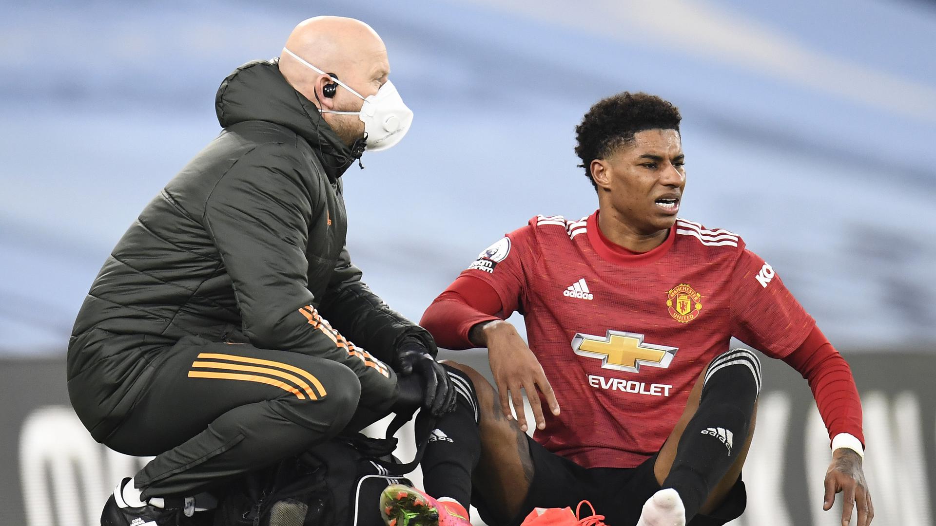 Marcus Rashford injury update after Man City 0 Man Utd 2, Premier ...
