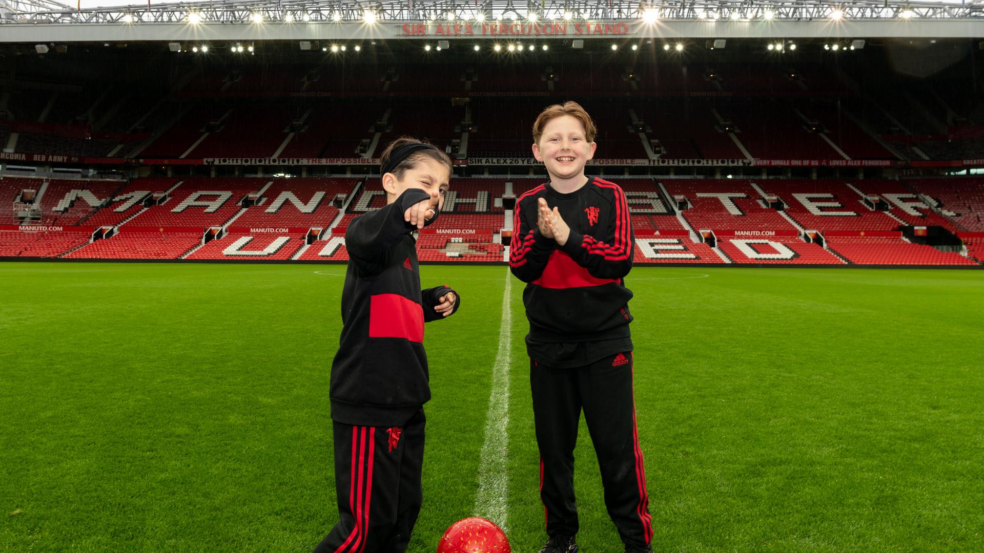 Little Devils stars and Man Utd fans Zac and Charlie go behind the ...