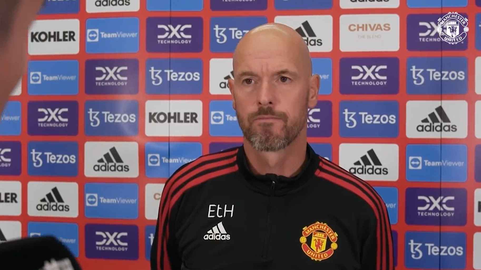 Erik ten Hag pitchside interview before Man Utd v Liverpool on Tour ...