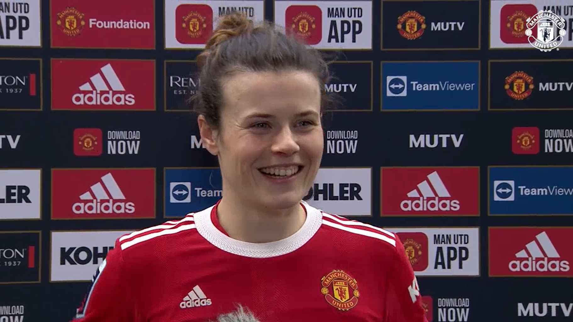 Hayley Ladd MUTV interview after goal and win over Tottenham 23 January ...