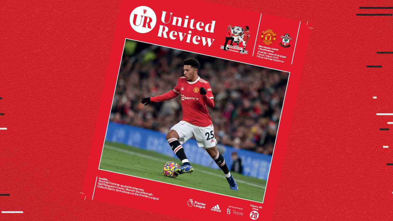 Order the Man Utd match programme United Review for Southampton game ...