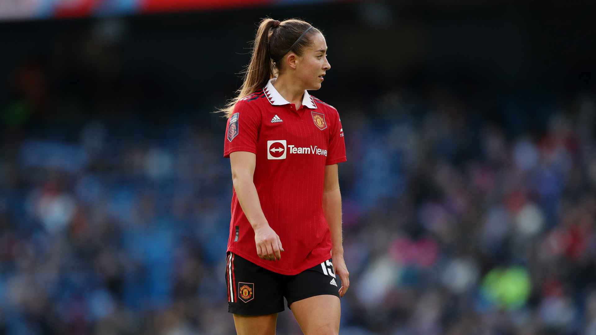 Maya Le Tisser reacts to Man City v Man Utd Women 11 December 2022 ...