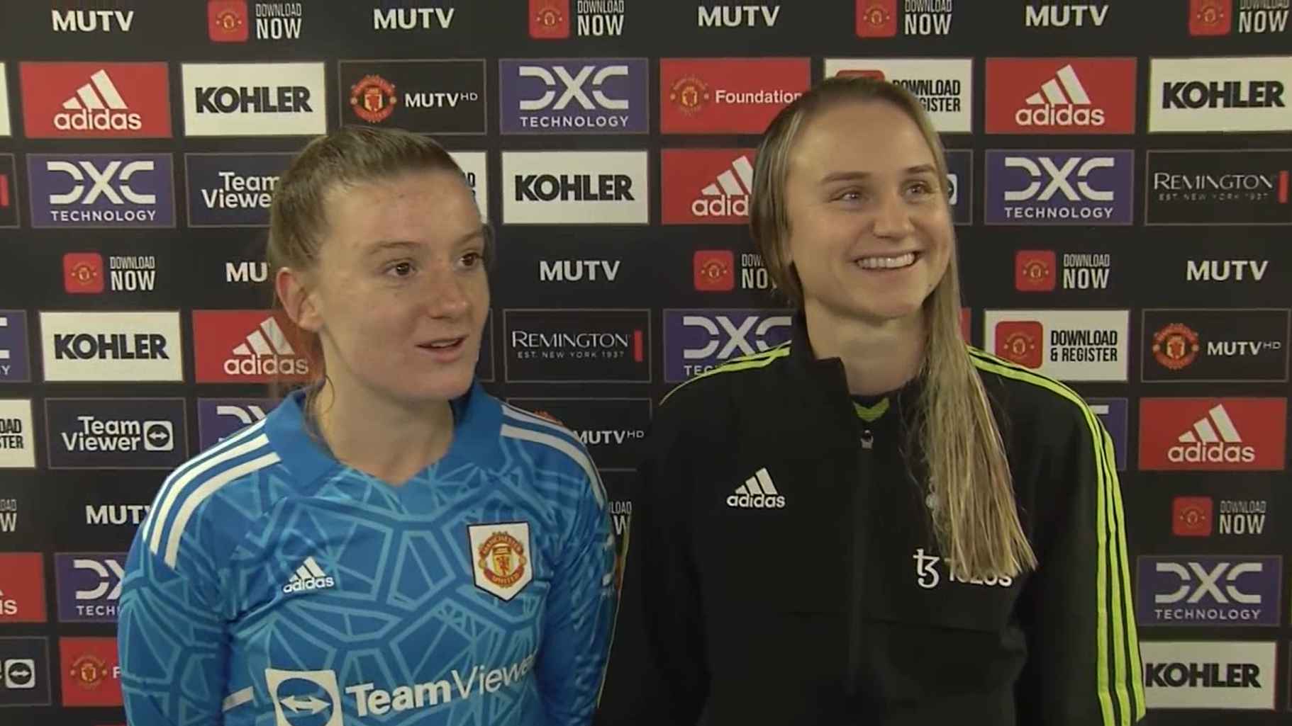 Sophie Baggaley and Martha Thomas interview after Man Utd Women 4 ...
