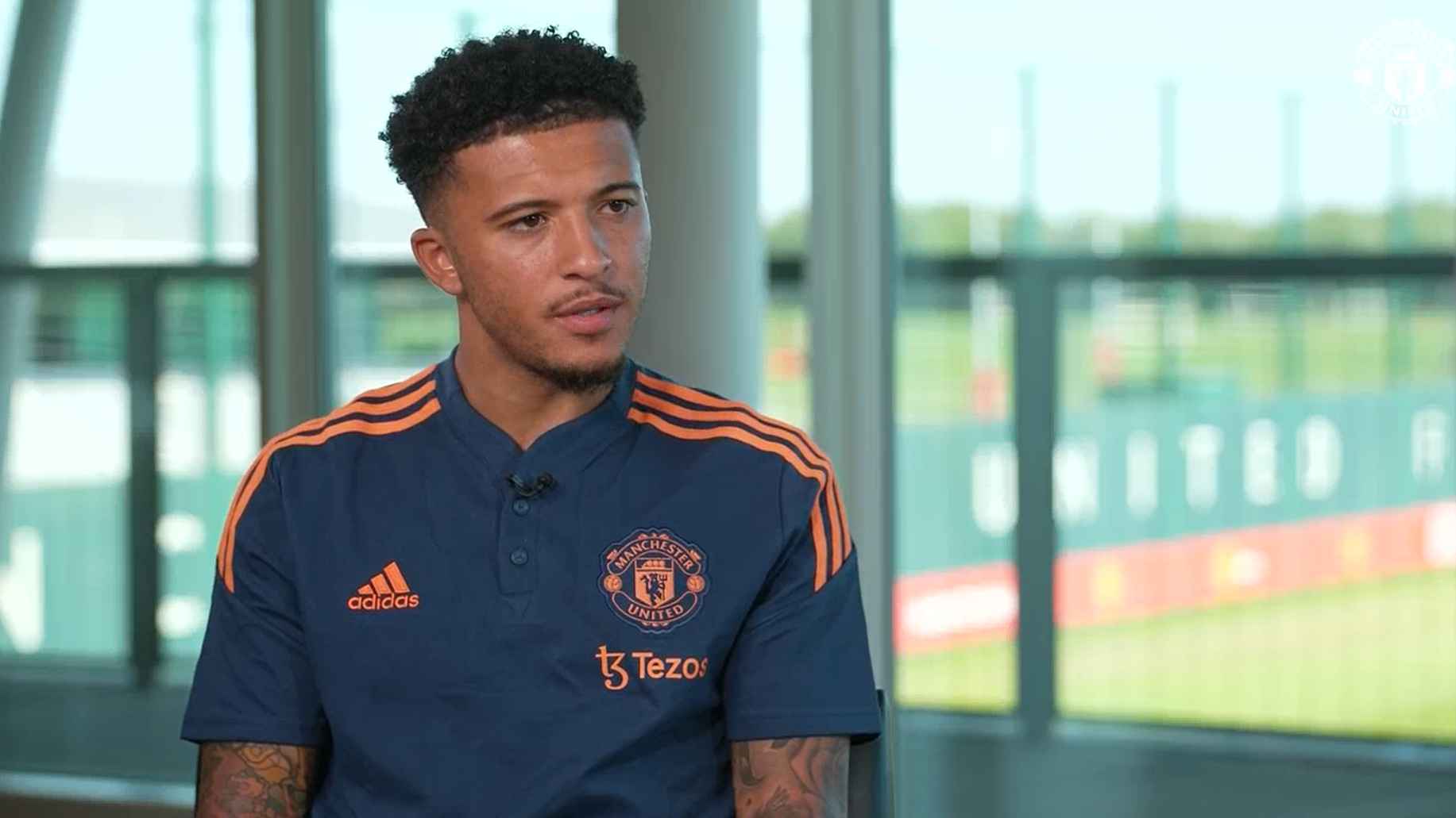Jadon Sancho interview to preview Brentford v Man Utd on 13 Aug 2022 ...