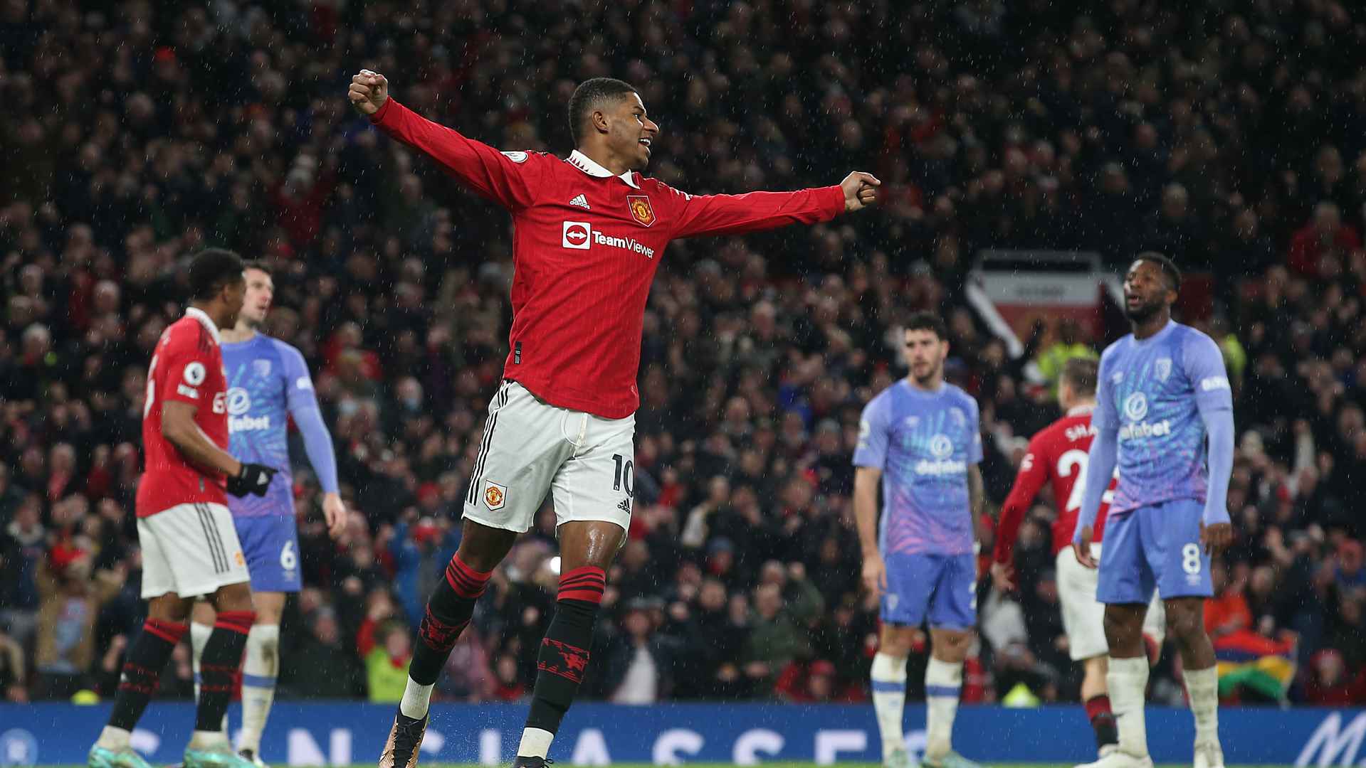 Rashford achieves longest Man Utd home scoring run since Rooney ...