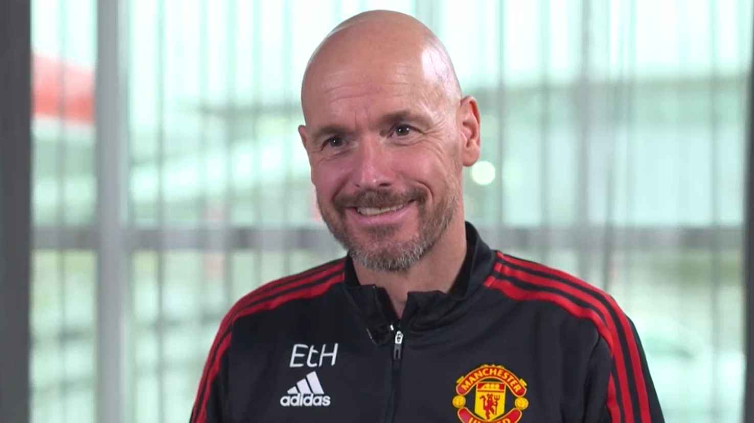 Erik ten Hag Premier League Productions interview discussing his ...
