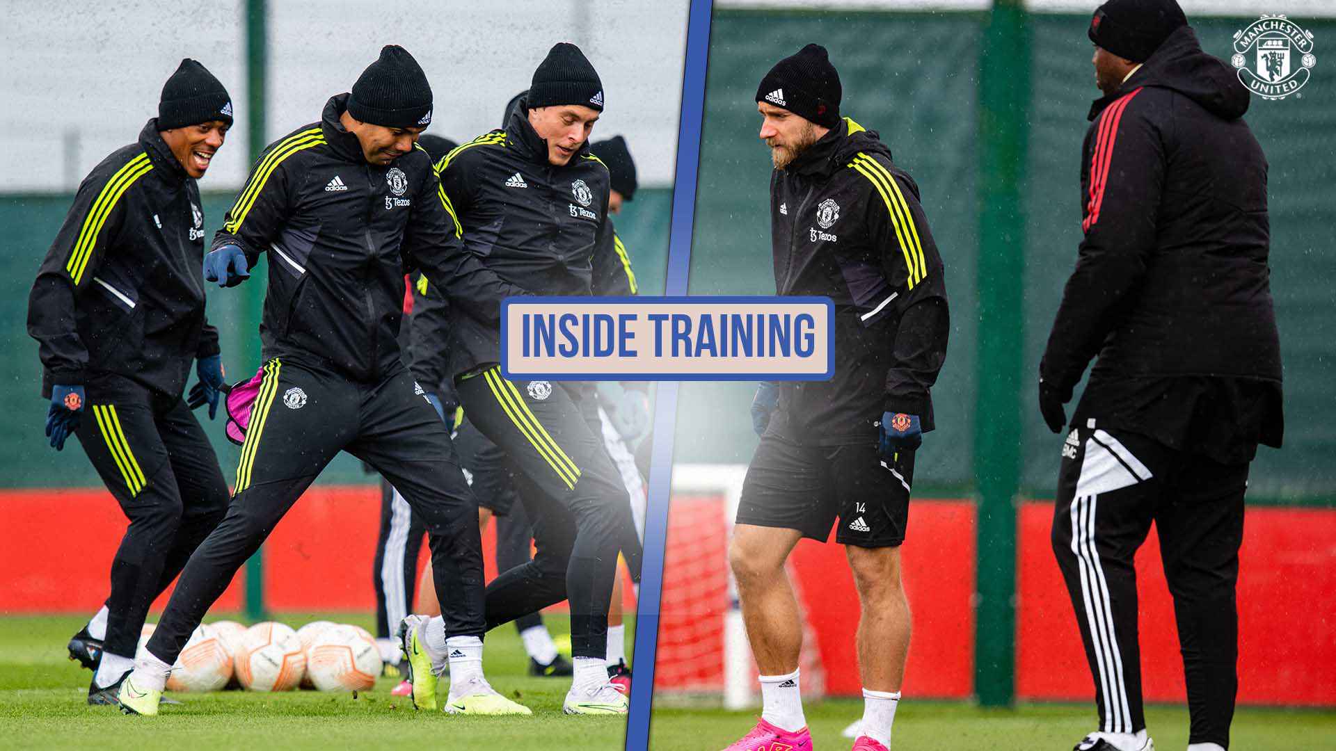 Training highlights Man Utd prepare for Sevilla first leg | Manchester ...