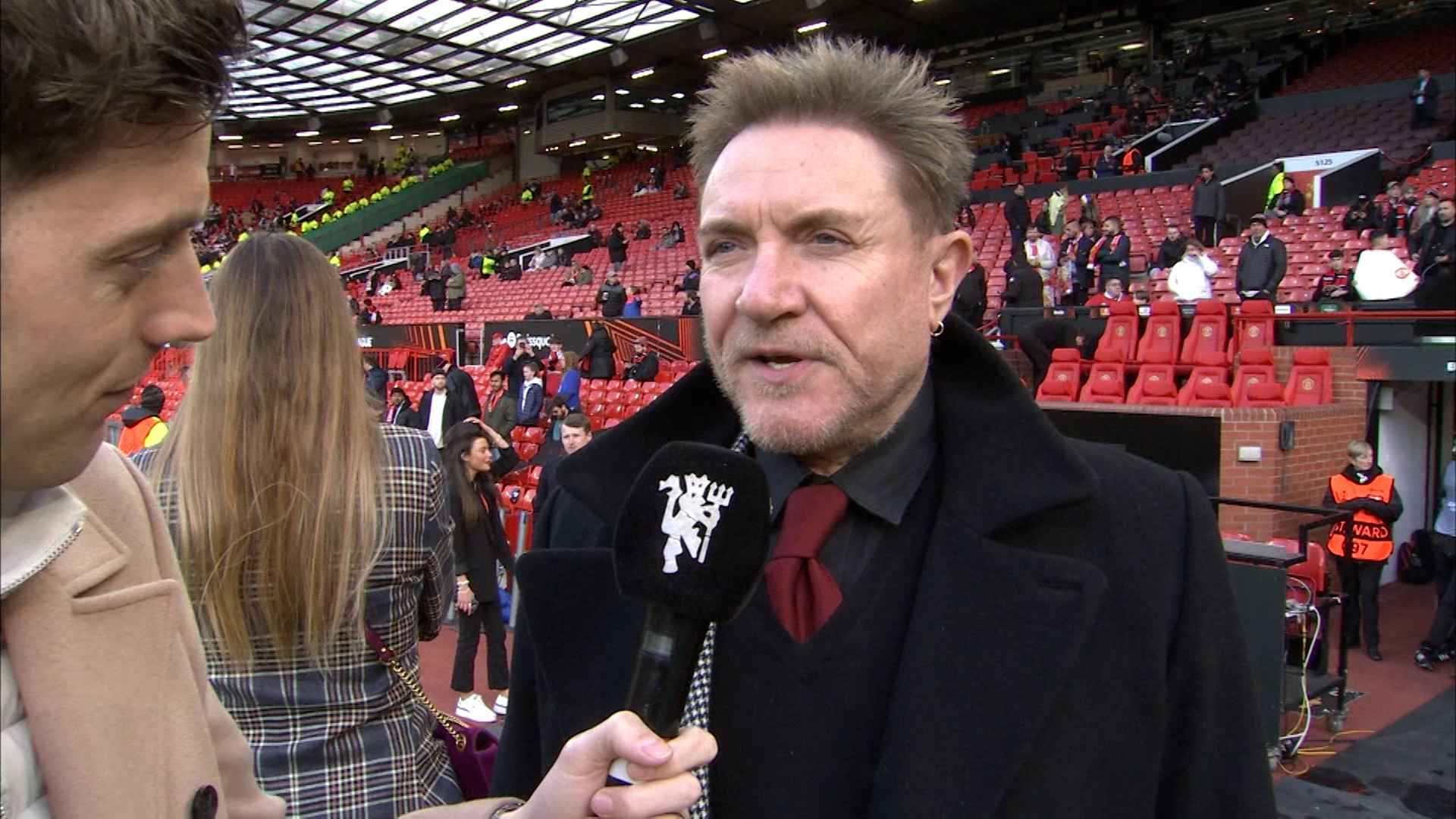 Simon Le Bon singer of Duran Duran and celebrity Man Utd fan speaks to ...