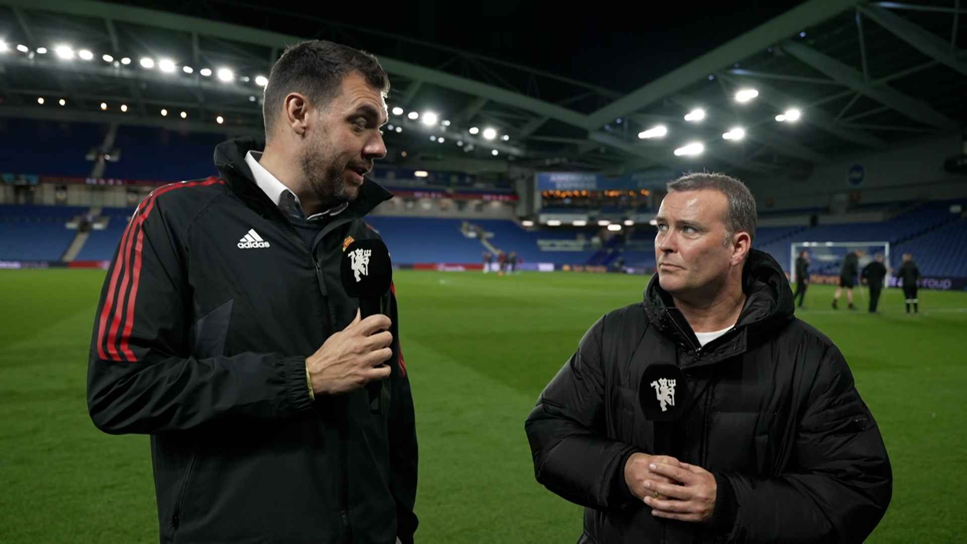 Ben Thornley and Liam Bradford react on MUTV after Brighton v Man Utd ...