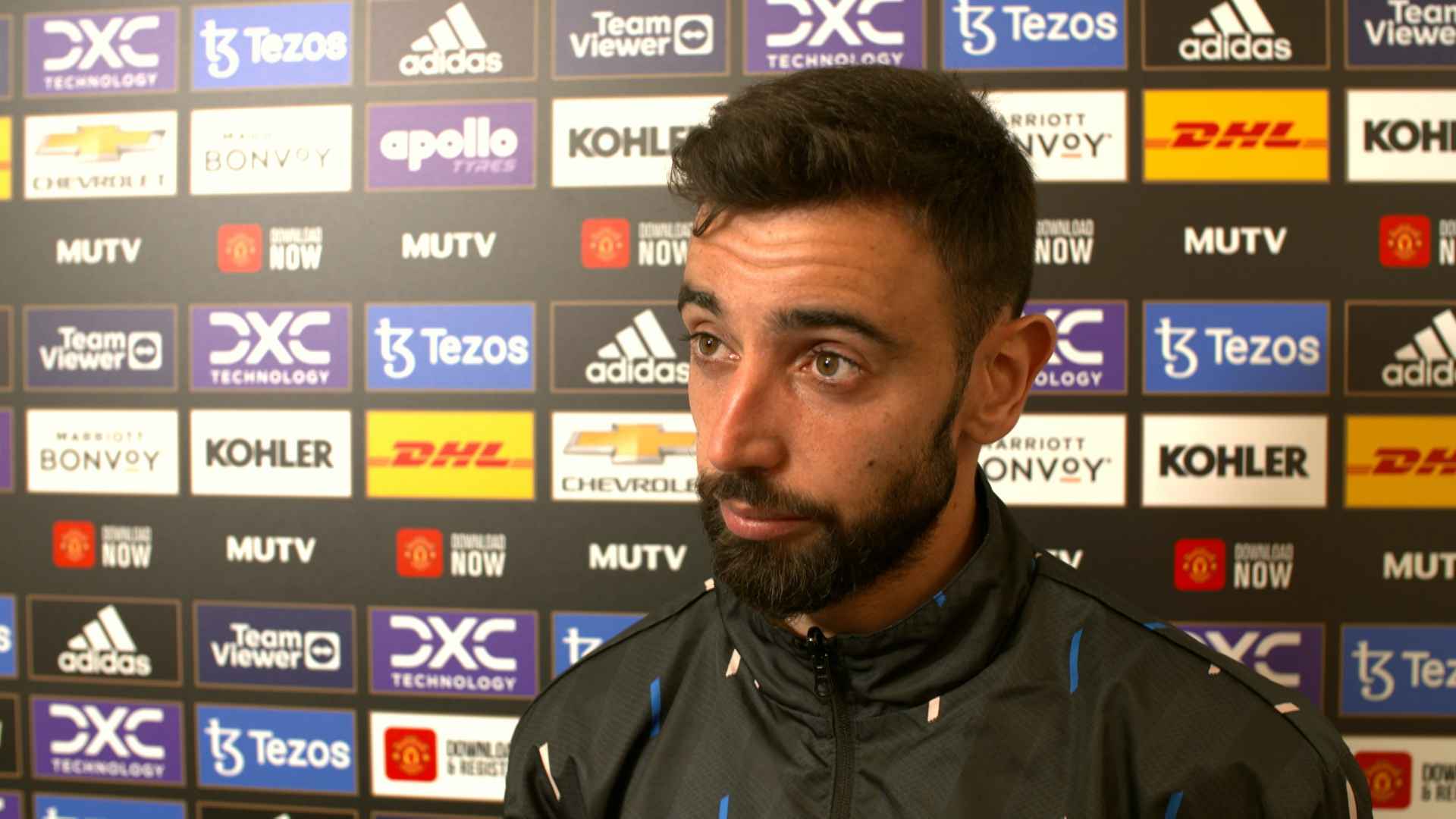 Bruno Fernandes interview after Man Utd 2 Wolves 0 on 13 May 2023 ...