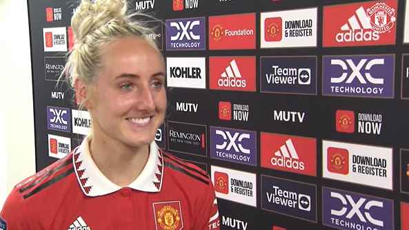 Millie Turner reacts after Man Utd Women v Man City Women 21 May 2023 ...