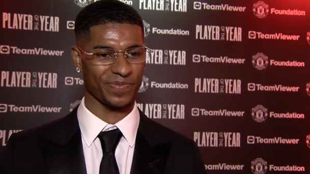 Marcus Rashford interview after winning two awards at Man Utd 2022 23 ...