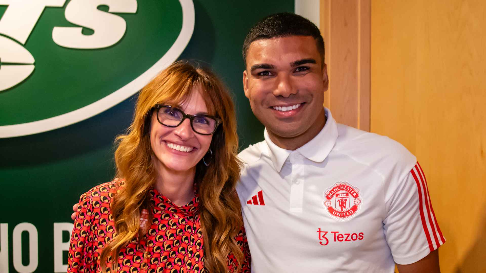 Julia Roberts interview at Man Utd v Arsenal in New Jersey Tour 2023 ...