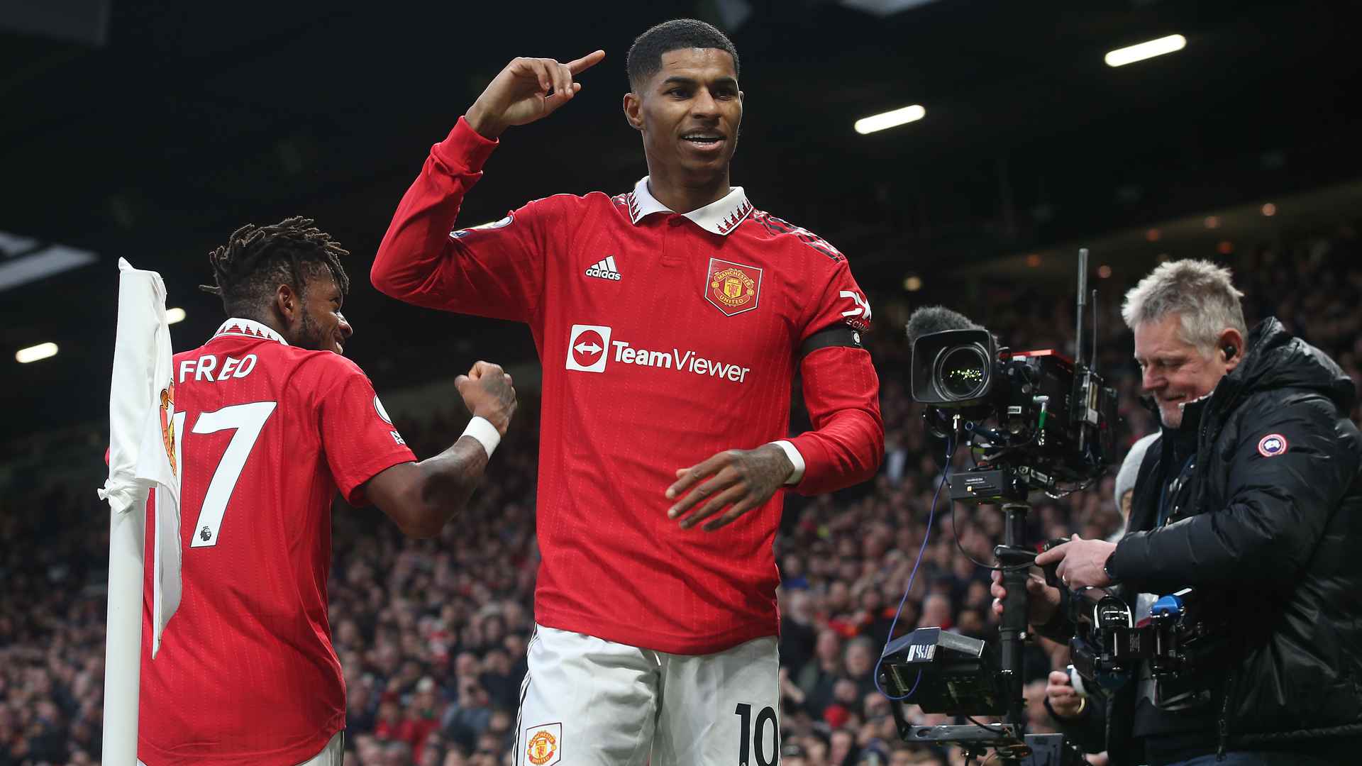 Phone footage Marcus Rashford goal v Crystal Palace 4 Feb 2023 ...