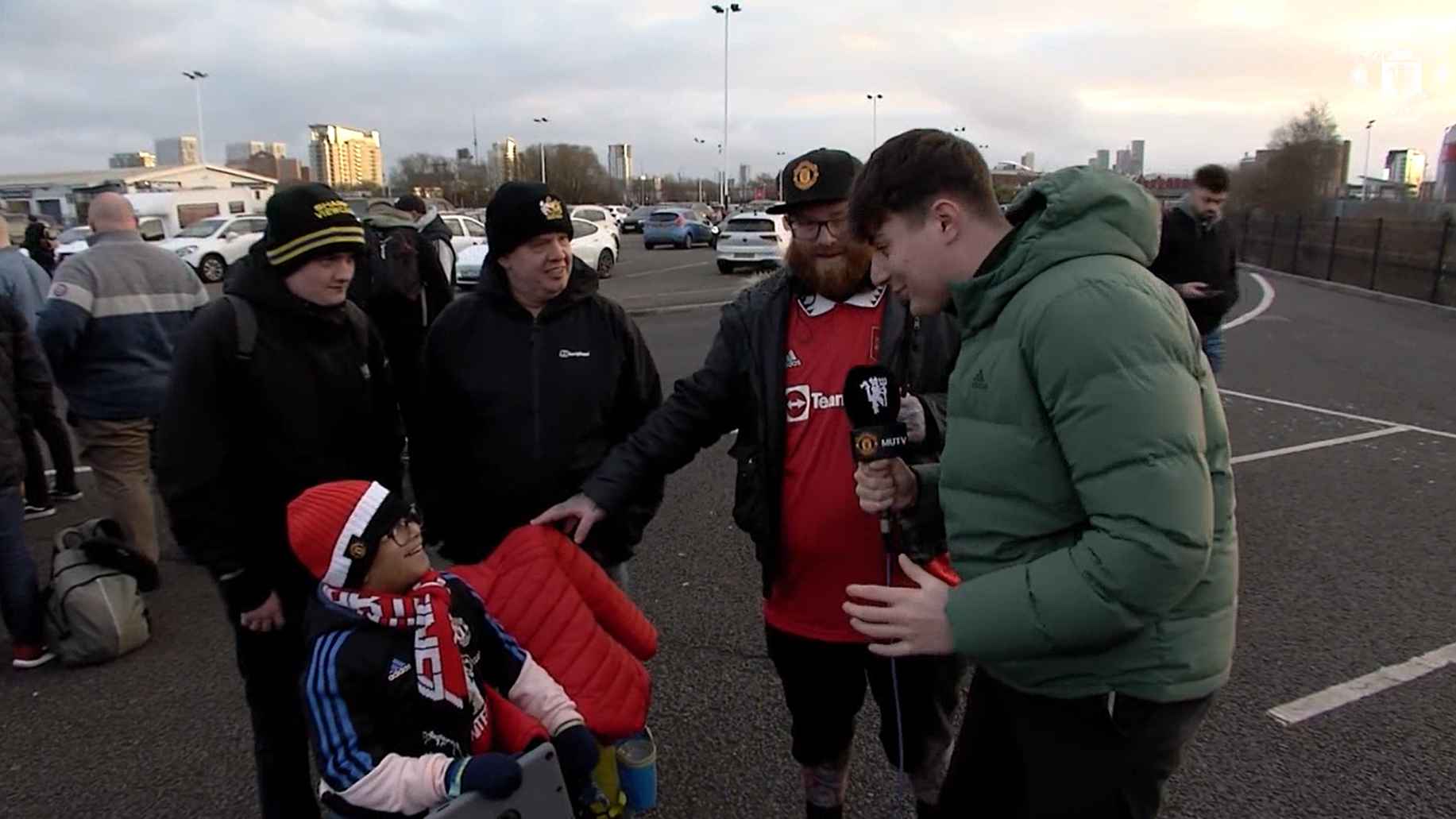 Fan interviews on coach before Old Trafford to Wembley journey ...