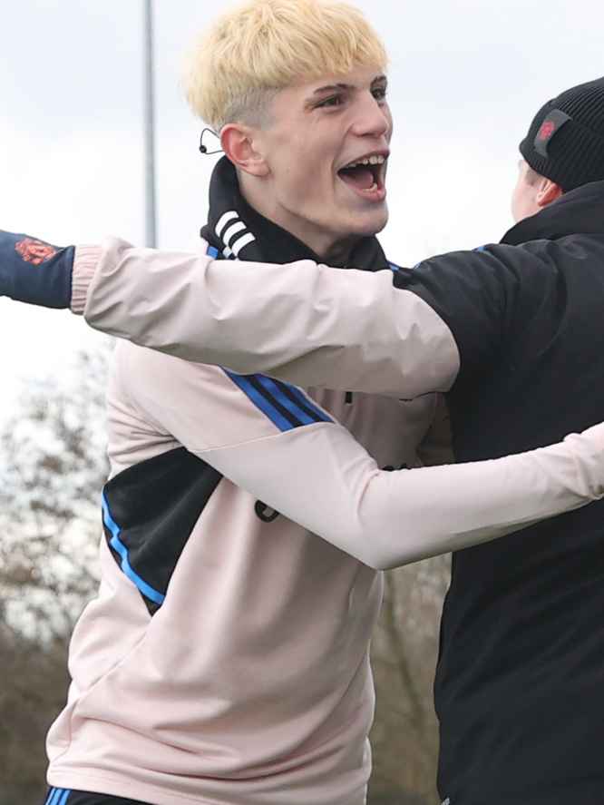 Phone footage Alejandro Garnacho volley from Man Utd training ...