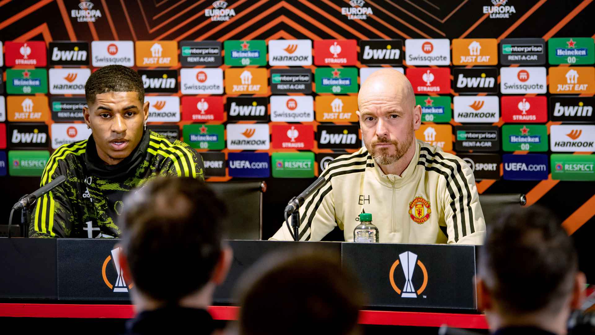 Ten Hag and Rashford press conference previewing Man Utd v Real Betis ...
