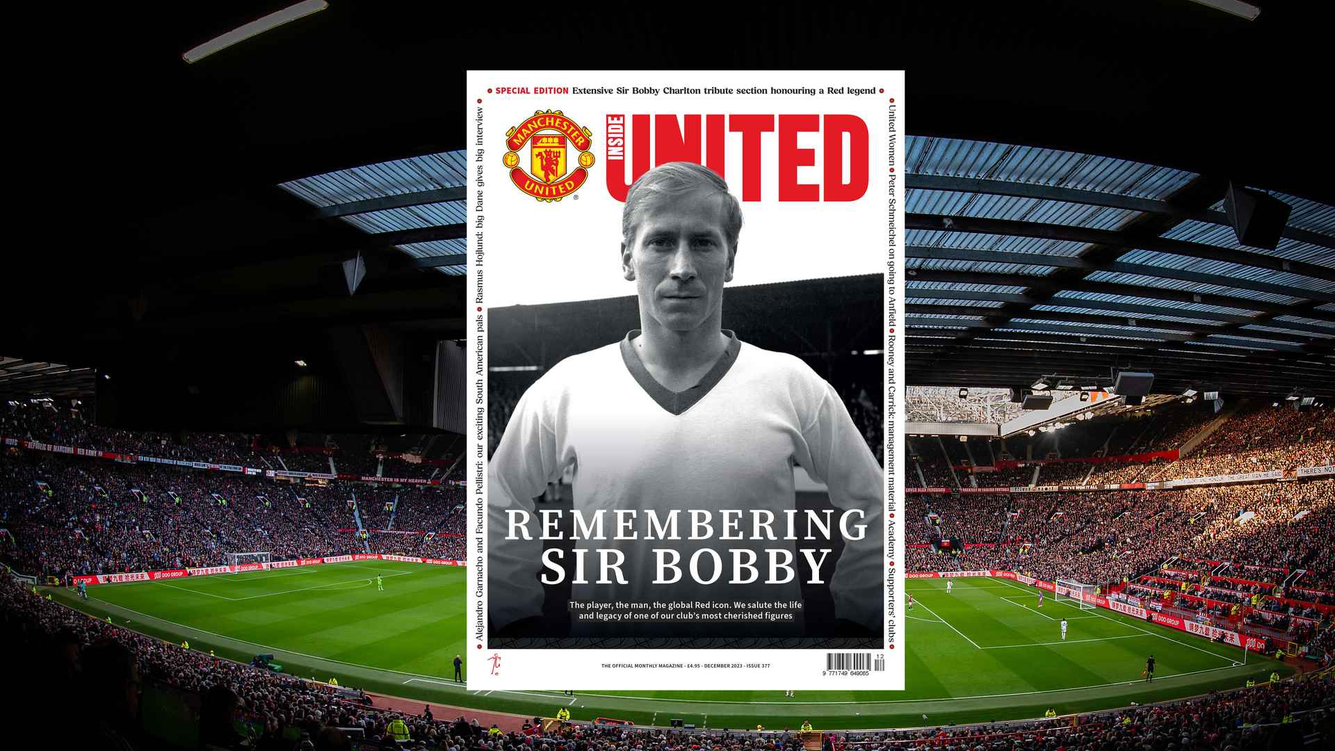 Inside United magazine December 2023 special Sir Bobby Charlton edition ...