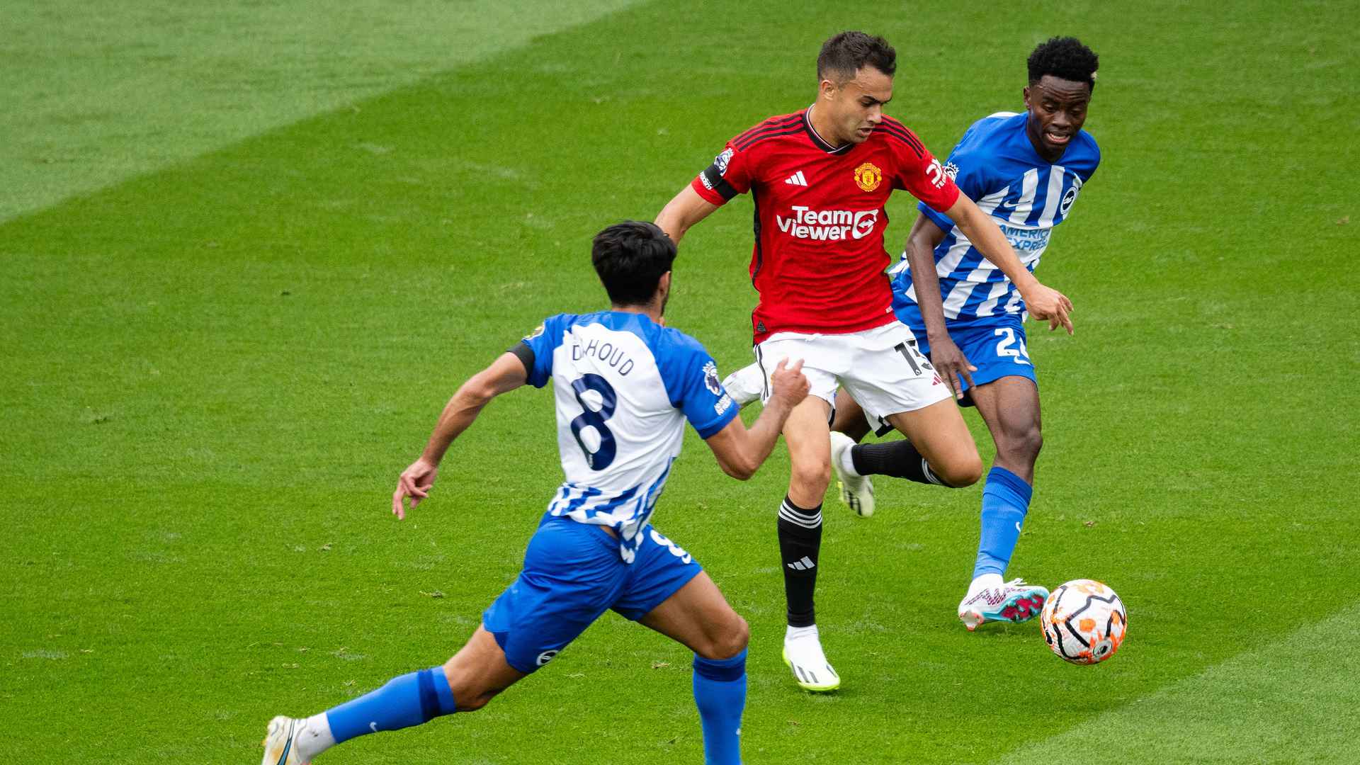 Highlights of Sergio Reguilon Man Utd debut v Brighton | Manchester United