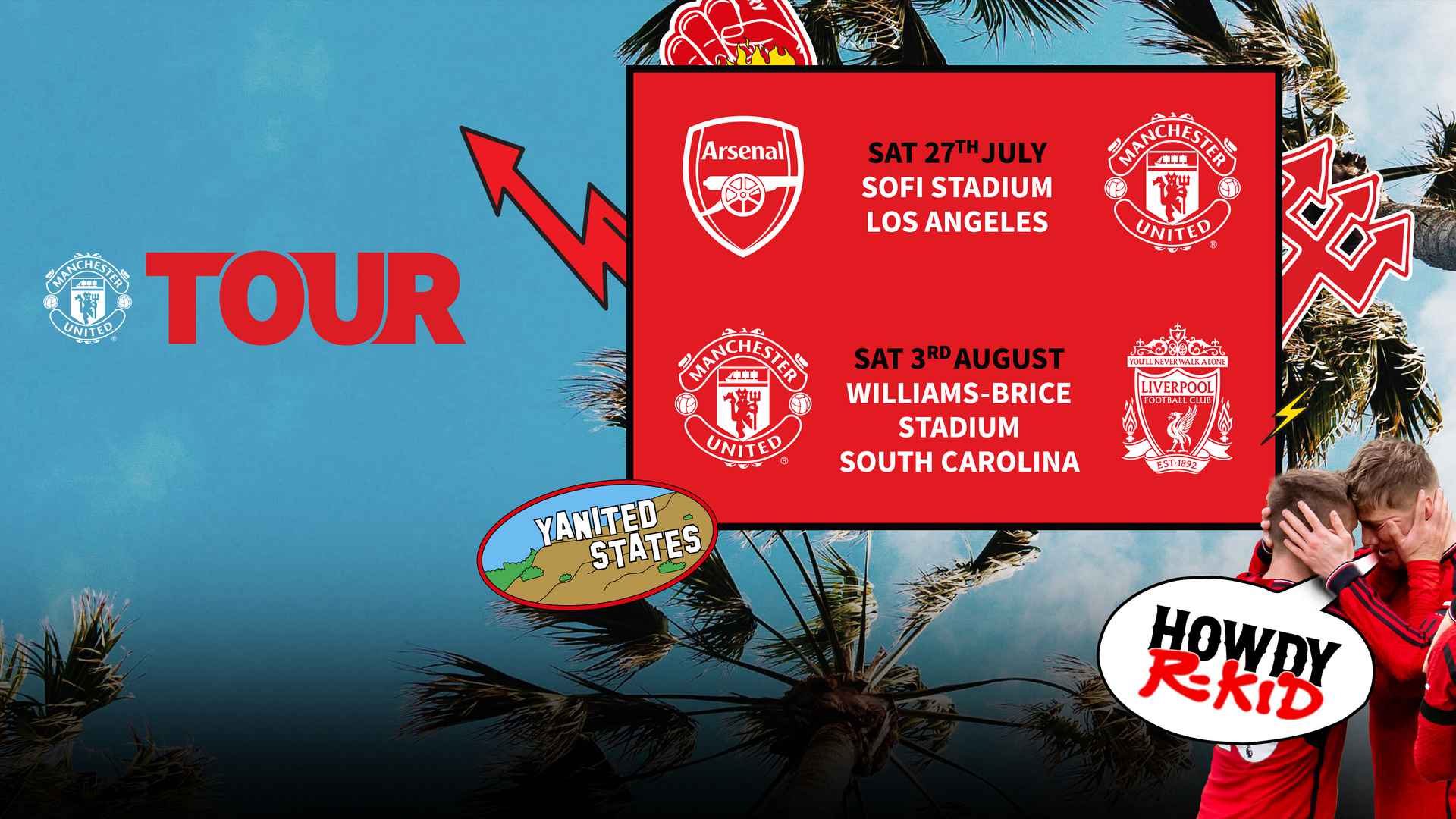 Tickets now on general sale for Man Utd Tour 2024 games against Arsenal ...