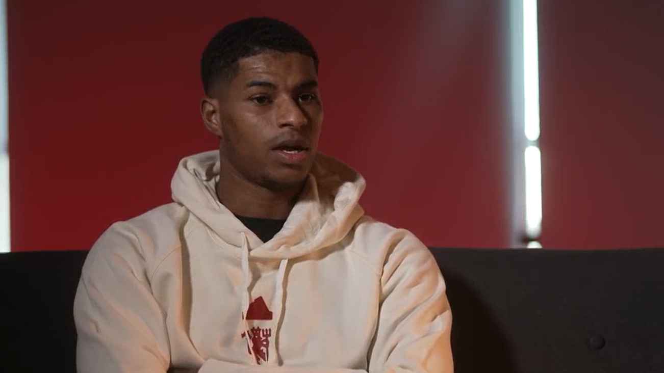 Marcus Rashford interview before Man Utd v Everton on 9 March 2024 ...