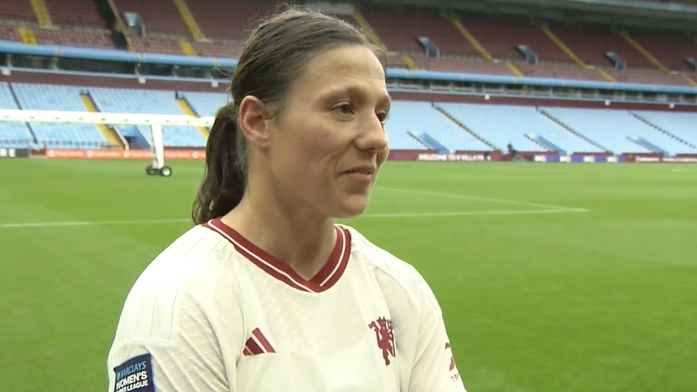 Rachel Williams speaks to MUTV after Aston Villa v Man Utd WSL 01 ...