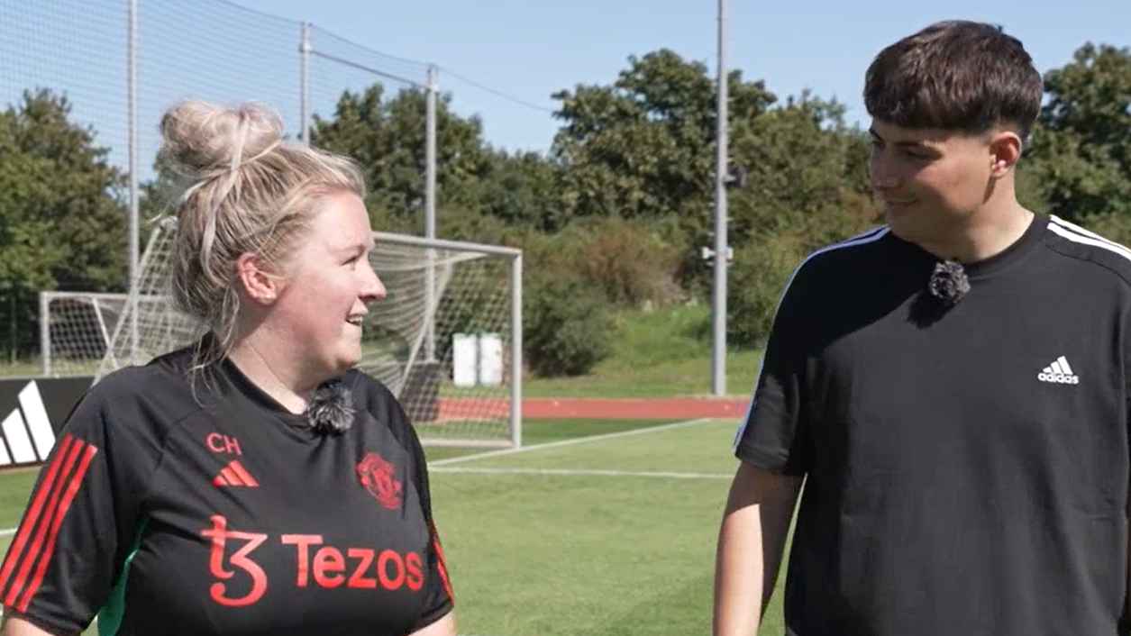 Interview with Charlotte Healy on Man Utd Women pre season 2023 ...