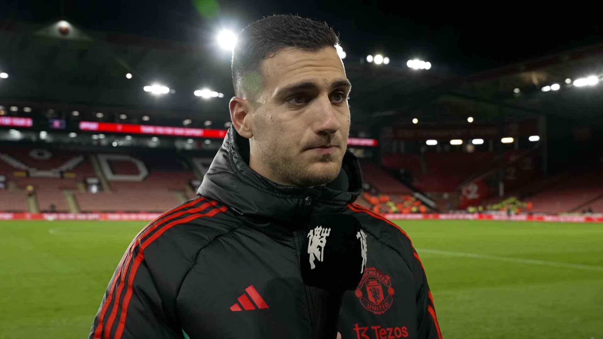 Diogo Dalot interview after winning goal in Sheffield United 1 Man Utd ...