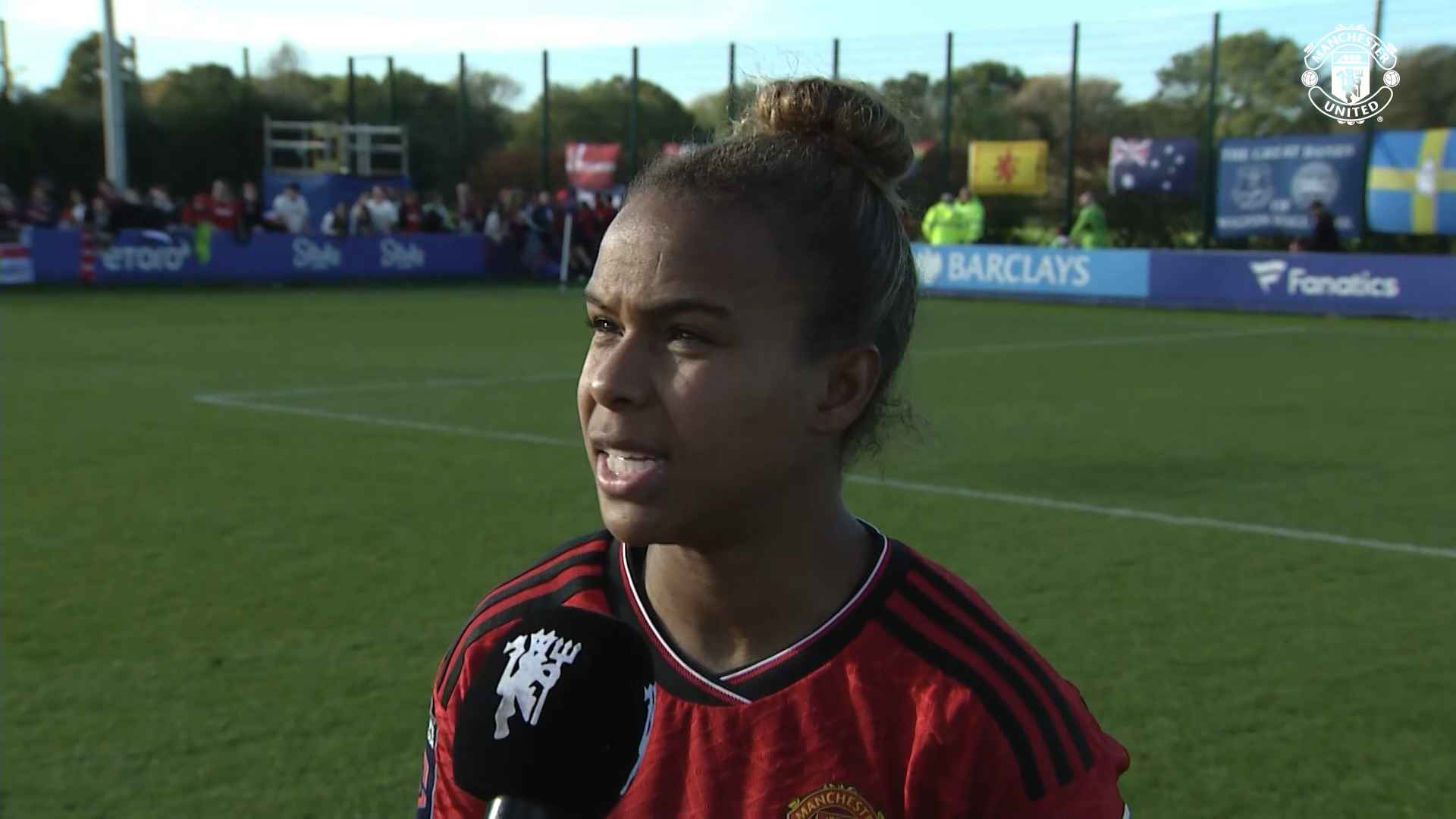 Nikita Parris speaks following Man Utd Women victory over Everton in ...