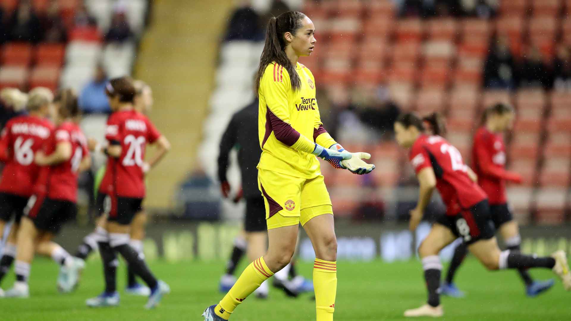 Phallon Tullis-Joyce reacts following her Man Utd Women debut 10 ...