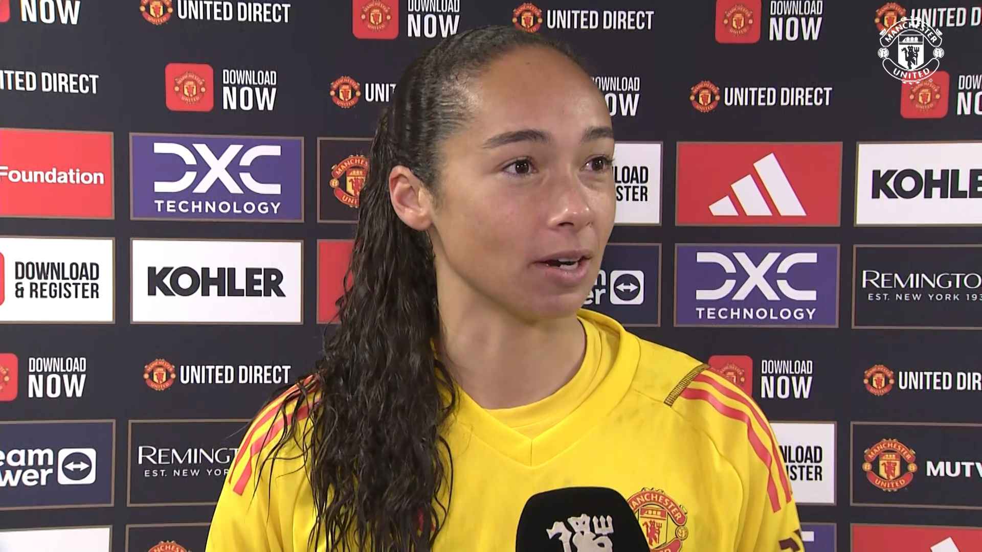 Phallon Tullis Joyce interview after Man Utd Women v Everton 09 ...