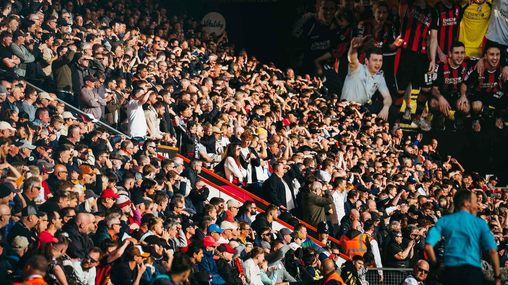 Gallery of Man Utd fans at Bournemouth Vitality Stadium 13 April 2024 ...