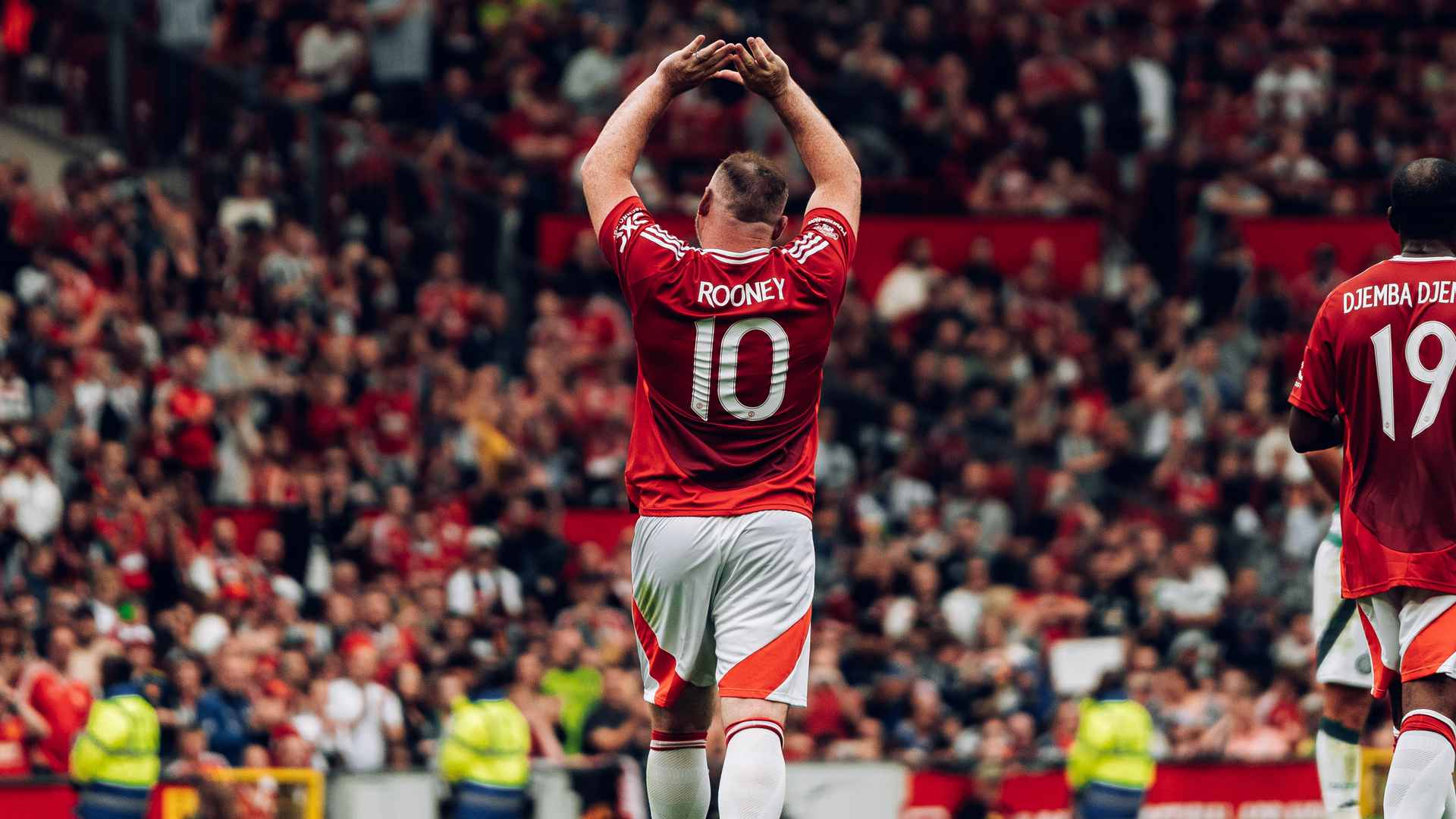 Phone footage of Wayne Rooney free kick from Man Utd Legends v Celtic at Old Trafford ...