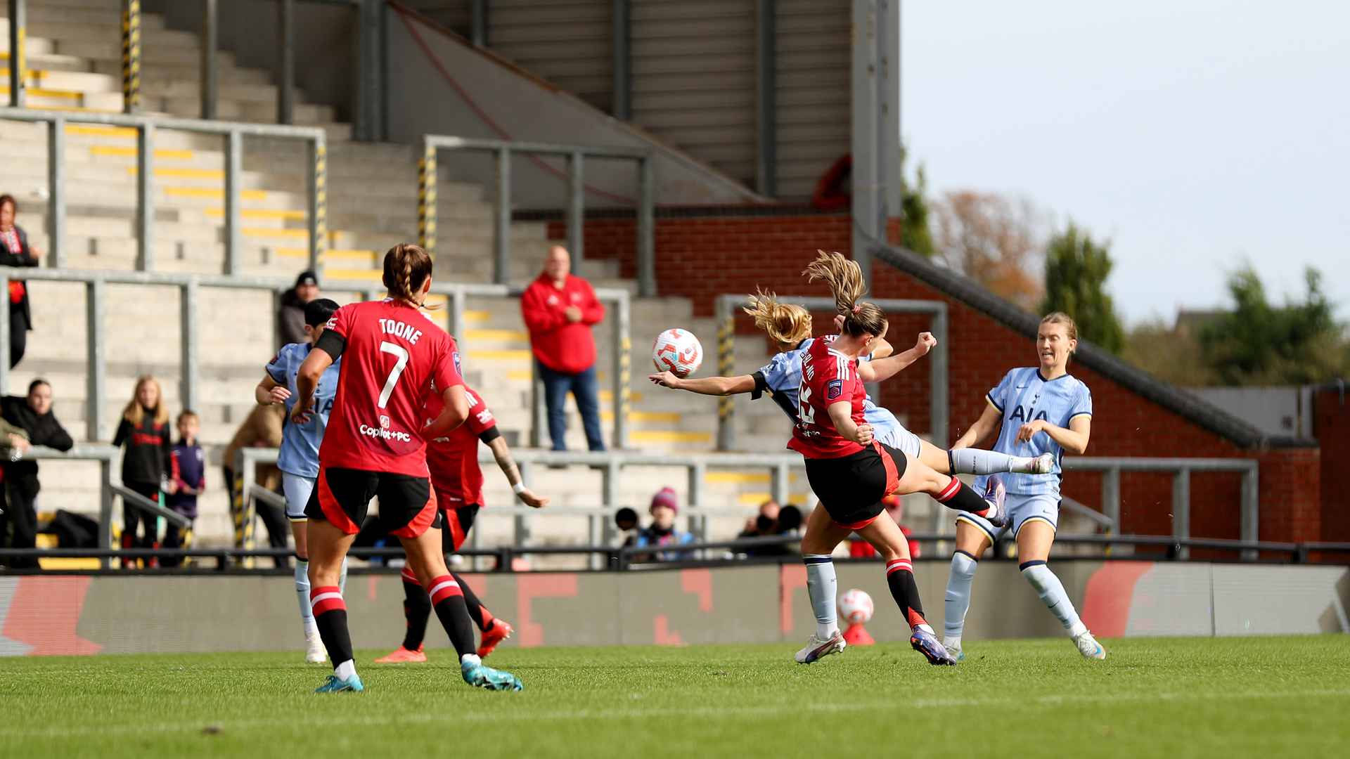 Elisabeth Terland opening goal for Man Utd Women v Tottenham Hotspur 13 ...