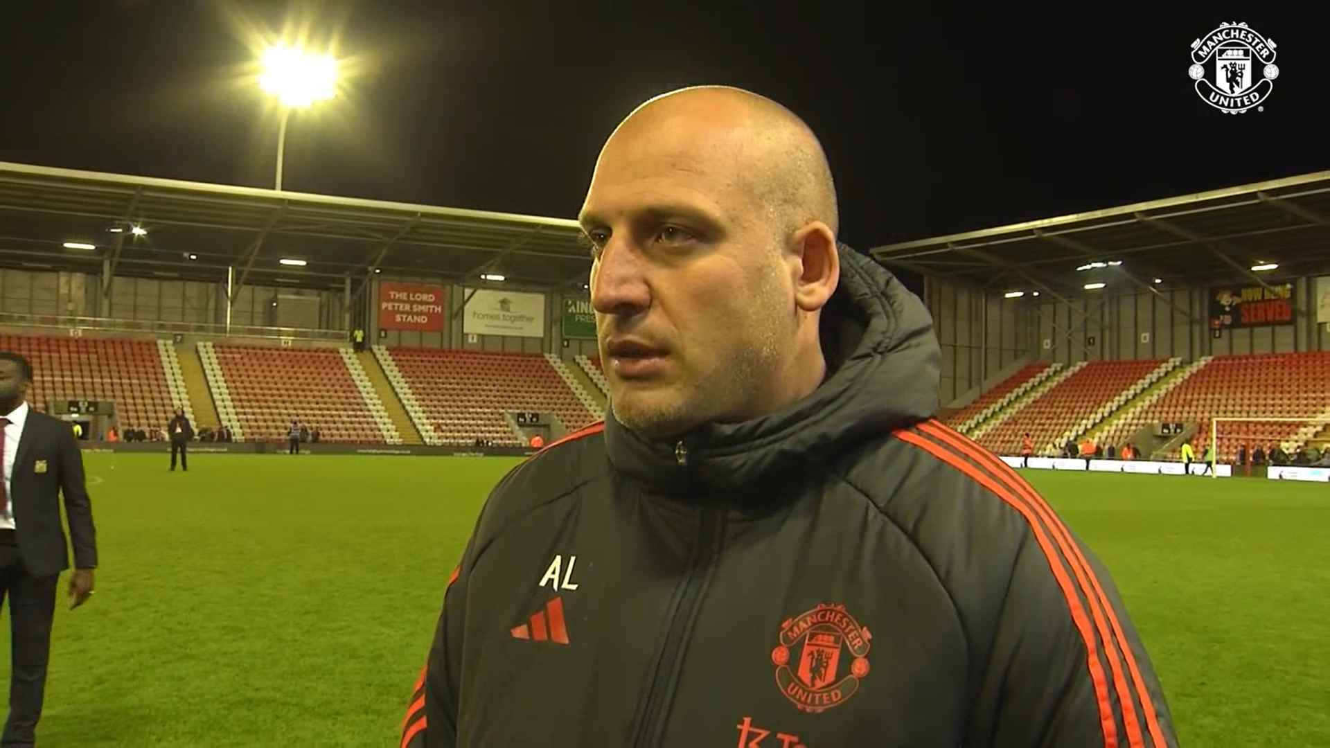 Adam Lawrence reacts to U18 Premier League Cup victory following Man ...