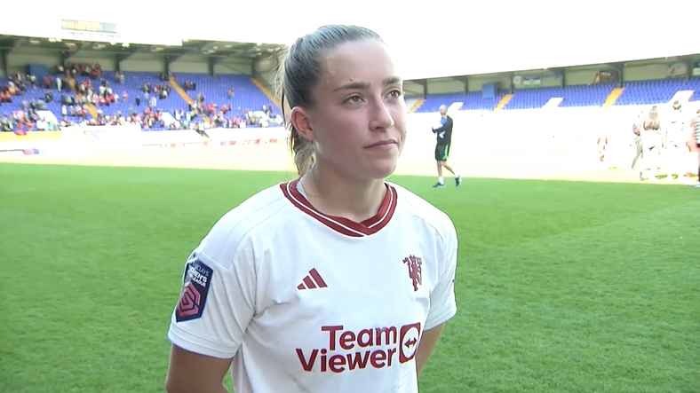 Maya Le Tissier reacts following Liverpool v Man Utd Women 5 May 2024 ...