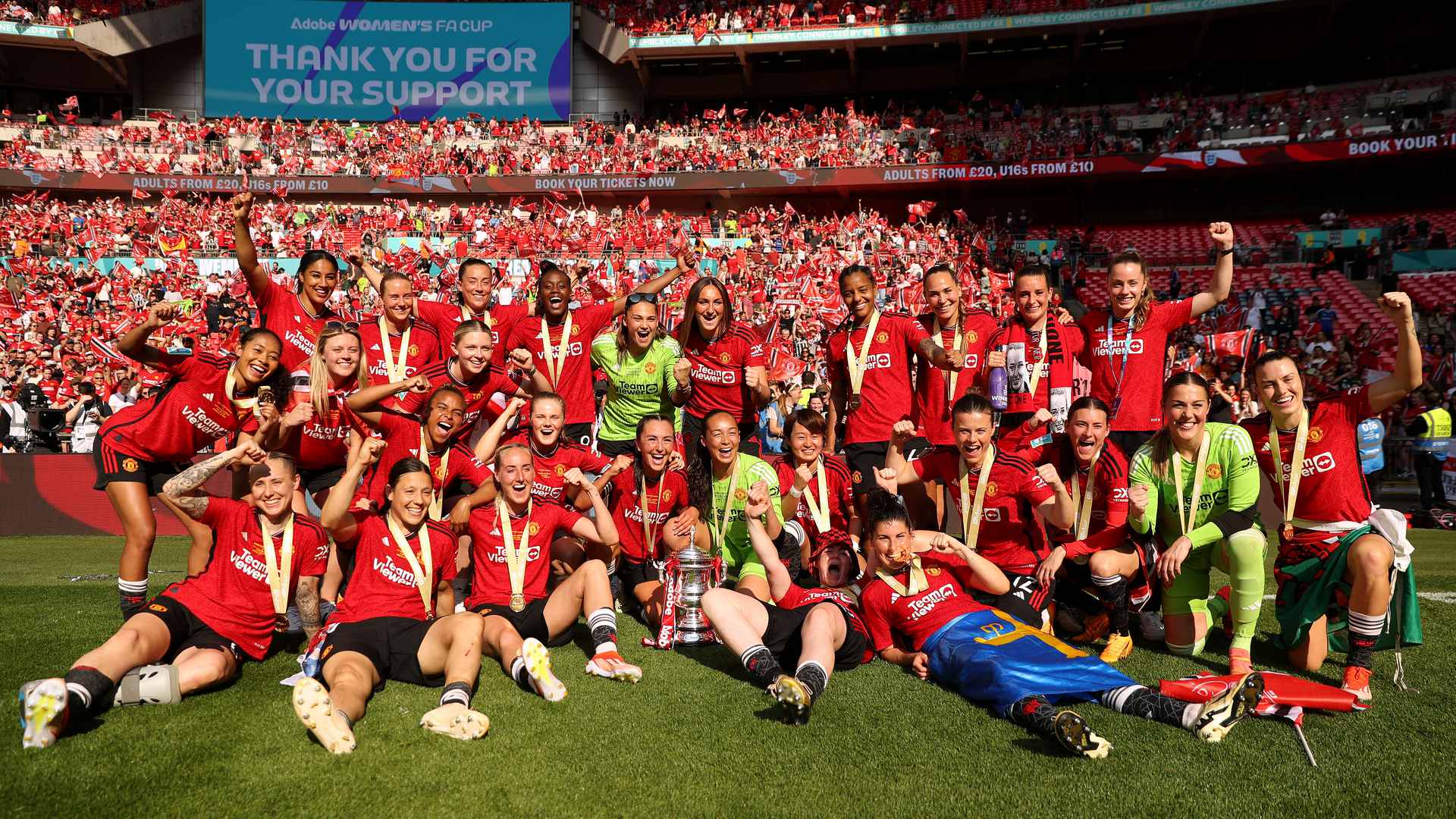 90 in 20 Man Utd Women v Tottenham Hotspur FA Cup final 12 May 2024 ...